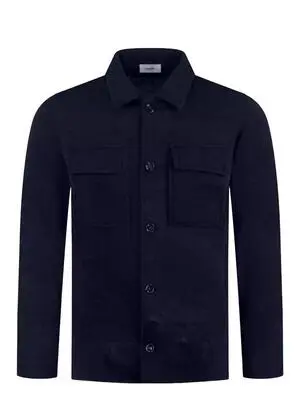 LARDINI Knitted-finish Button-up Cardigan - Blue