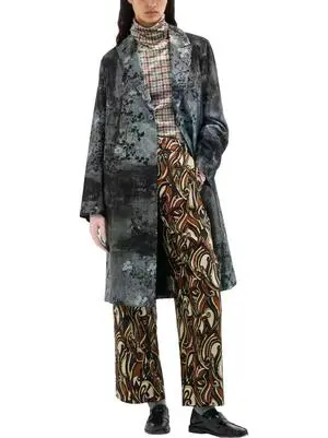 PIERRE-LOUIS MASCIA Plaid Turtleneck Top - Neutrals