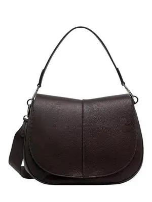 GIANNI CHIARINI Helena Round Grained-leather Shoulder Bag - Brown