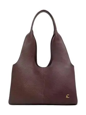 COCCINELLE Coccinelle Grained Leather Tote Bag Brown
