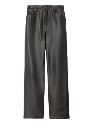 LEMAIRE LEMAIRE Straight Pants In Glossy Leather