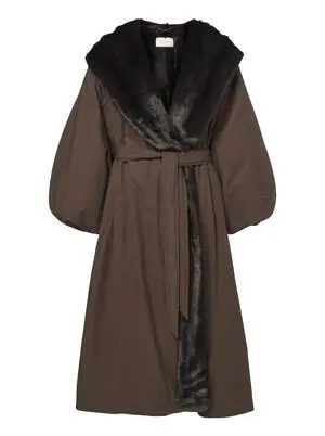 Magda Butrym Cotton Wrap Coat - Brown