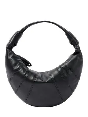 LEMAIRE Fortune Croissant Mini Leather Top-handle Bag - Black