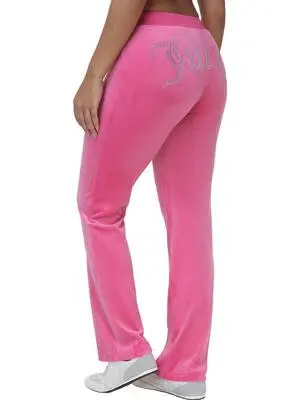 Juicy Couture Juicy Couture Velvet Track Pants Bubblegum
