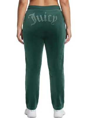 Juicy Couture Juicy Couture Velvet Track Pants With Embellishment Junebug