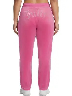 Juicy Couture Juicy Couture Velvet Track Pants Bubblegum