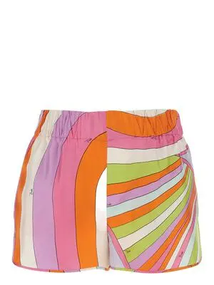 EMILIO PUCCI PUCCI Silk Geometric Print Shorts
