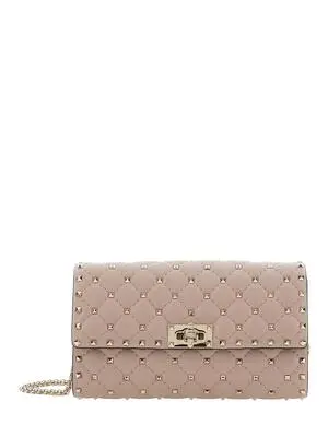 Valentino Garavani Rockstud Spike Shoulder Bag - Cream