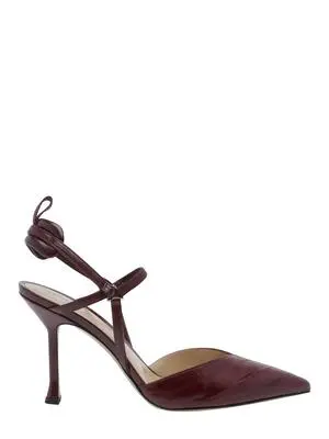 FENDI FENDI Leather Slingback Pumps