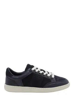 FERRAGAMO Signature Leather Sneakers - Blue