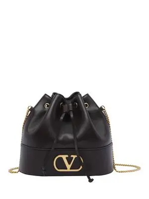 Valentino Garavani Vlogo Signature Bucket Bag - Brown