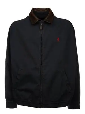 Prada Leather Trimmed Zip Up Jacket - Multicolor