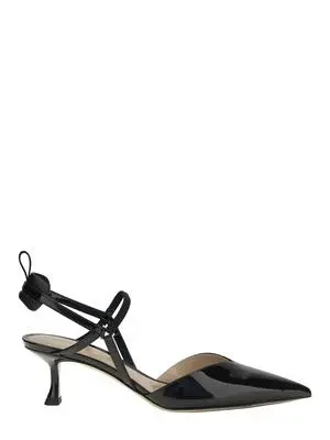 Fendi Patent Leather Colibrì Slingback Pumps - Black