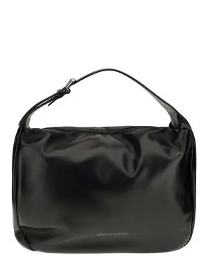 Brunello Cucinelli Boule Nappa Leather Shoulder Bag - Black