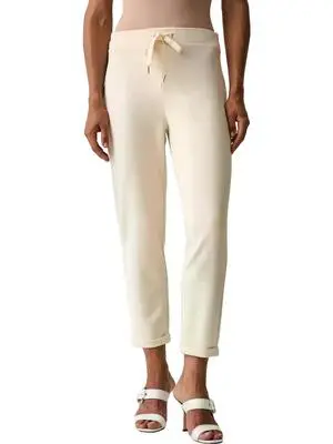 JOSEPH RIBKOFF Joseph Ribkoff Drawstring-Waist Turn-Up Track Pants