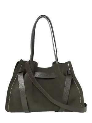 VISONA` Visona Vittoria Suede Handbag - Brown