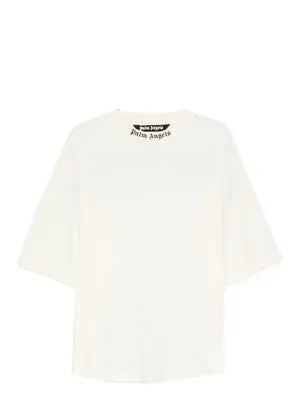 Palm Angels Oversized T-shirt With Printed Logo - White