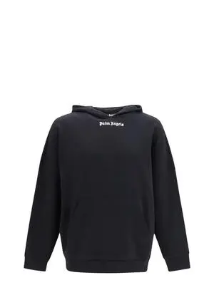 Palm Angels Logo Print Oversized Hoodie - Black