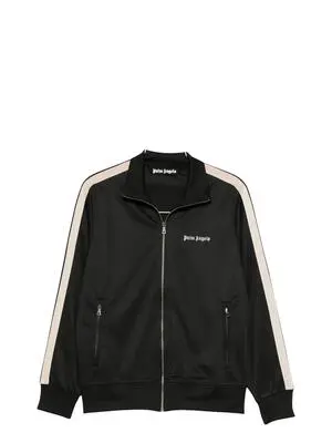 Palm Angels Embroidered Logo Zip-up Track Jacket - Black