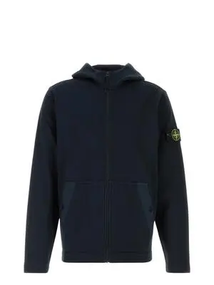 Stone Island Cotton Hooded Sweatshirt - Blue
