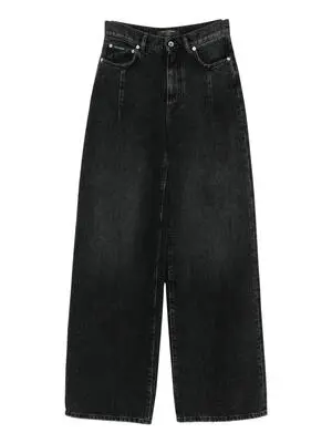 Dolce & Gabbana Logo Plaque Wide-leg Jeans - Multi