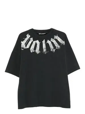 PALM ANGELS Palm Angels Big Neck Logo Printed T-shirt