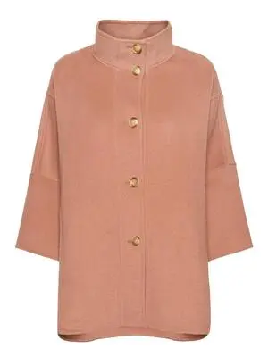 ELENA MIRO` Elena Miro Double Cape With High Collar - Pink