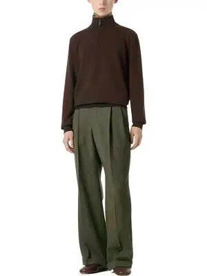 Loro Piana Loro Piana Roadster Quarter-Zip Cashmere Sweater Red