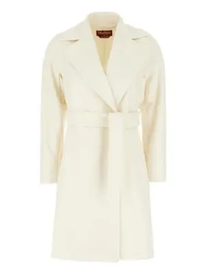 Max Mara Classic Collared Belted Overcoat - Multicolor