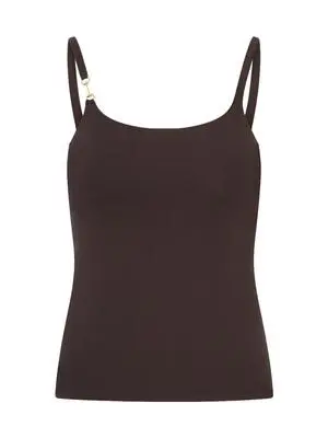 Gucci Viscose Crêpe Jersey Top With Clamp - Brown