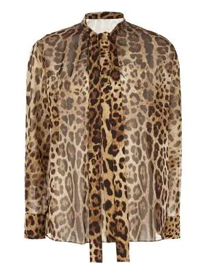 Dolce & Gabbana Animal Print Long Sleeve Shirt - Multicolor