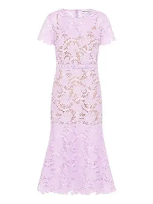 SELF-PORTRAIT Floral Lace Midi Dress - Multicolor