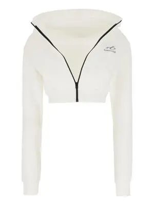 BALENCIAGA BALENCIAGA Cropped Zip-Up Hoodie