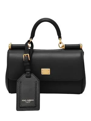 Dolce & Gabbana Mini My Sicily Handbag In Leather - Black