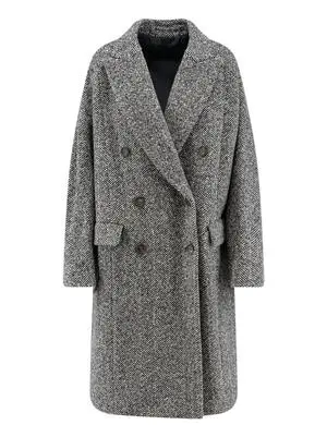 Brunello Cucinelli Virgin Wool And Alpaca Overcoat - Multicolor