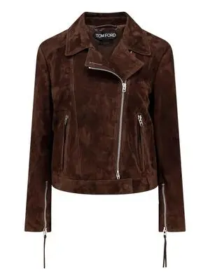 TOM FORD Suede Biker Jacket - Multicolor