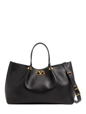 Valentino Garavani Large Vlogo Signature Leather Tote Bag - Multicolor
