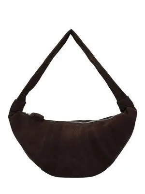 LEMAIRE Suede Shoulder Bag - Brown