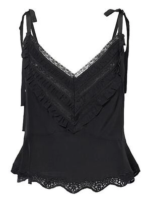 PAIGE Caroline Lace-Trim Silk Top
