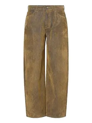 DAILY PAPER Velvet Shield Wide-leg Denim Jeans - Brown