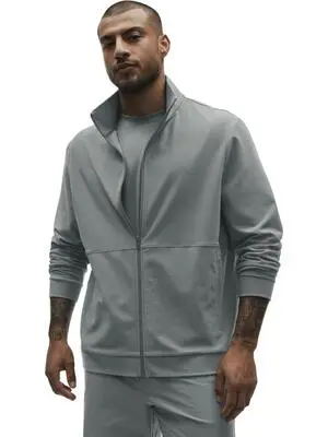 Alo Yoga Conquer Max Mock-neck Full-zip Jacket Monument