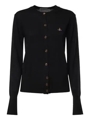 VIVIENNE WESTWOOD Bea Wool Cardigan - Black