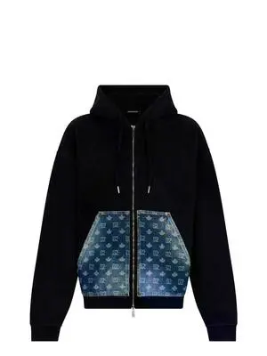 Dsquared2 Monogram Relax Fit Zipped Hoodie - Black