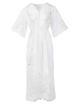 COR Salome Sequin-embellished Midi Dress - White