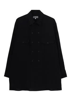 YOHJI YAMAMOTO POUR HOMME Double Front Military Blouse 'black'