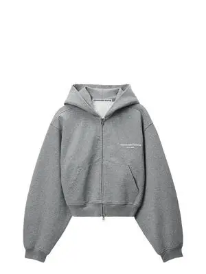 ALEXANDER WANG Alexander Wang Logo Print Zip-Up Hoodie