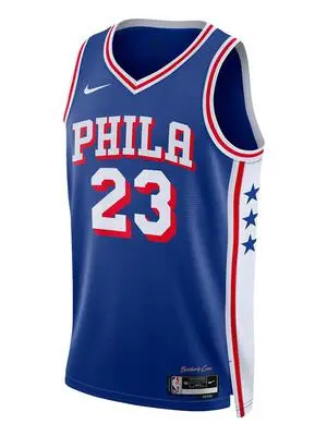 Nike Lebron James Philadelphia 76ers Swingman Icon Edition Jersey - Blue