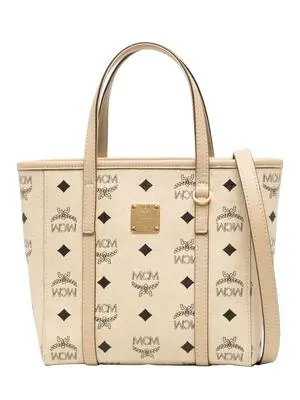 Mcm Toni Vi Mini Shopper - Cream
