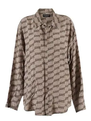 Balenciaga Balenciaga Monogram Shirt Tan