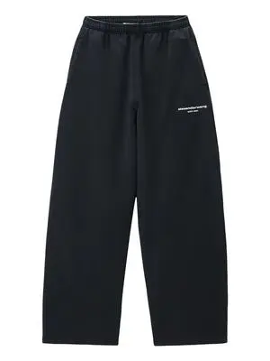 Alexander Wang Logo Print Mid-rise Relaxed Sweatpant - Black